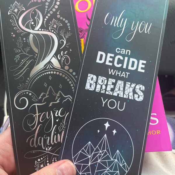 ACOTAR Sjm Inspired Bookmarks With Quotes, Feyre and Rhys - Etsy