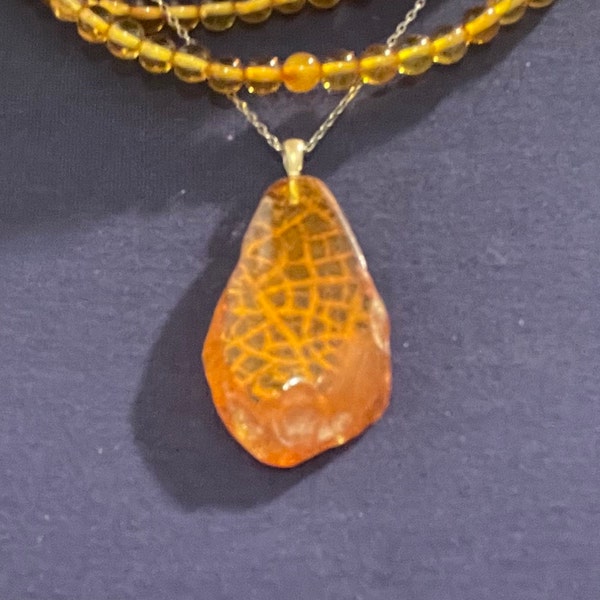 Stunning Natural Honey Amber With Fossil Inclusions, Natural Baltic ...