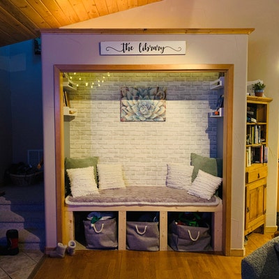 The Library Sign. Rustic Library Decor. Distressed Sign. Rustic Signs ...