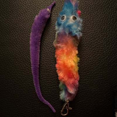 Worm on a String Keychain Custom Made - Etsy