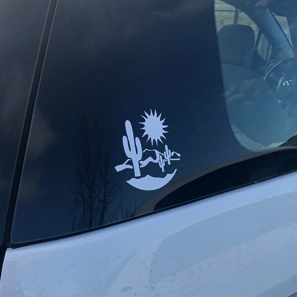DESERT SUNSET Vinyl Decal Sticker, Adventure Decal | Nature Decal ...