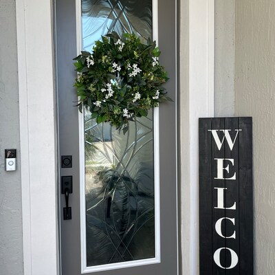 Welcome Sign, Rustic Wood Welcome Sign, Front Door Welcome Sign ...