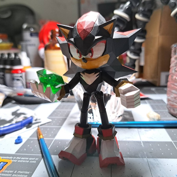 Custom Low Poly 'sonic Adventure' Knuckles Figure Kit - Jakks 4" Sonic ...
