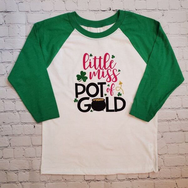 St Patricks Day SVG, Little Miss Pot of Gold SVG, Lucky Girl, Girl St ...