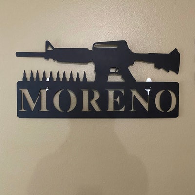 AR-15 Custom Metal Sign,address Sign,gun Sign,name Sign,gift for Dad ...