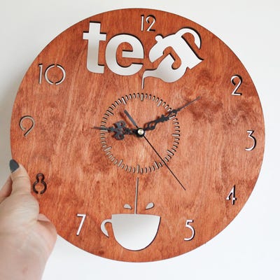 Kitchen Clock Svg,kitchen Clock for Wall,kitchen Decor Svg,rustic Wall ...