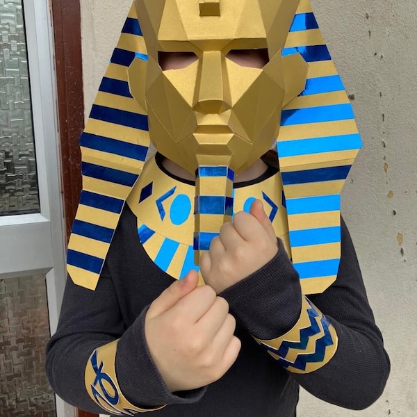 PHARAOH Mask - Make Your Own Egyptian Mask With Card From PDF Download ...