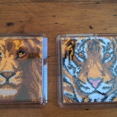 Cross Stitch Coaster, Clear Acrylic Coaster, 80mm Square - Etsy