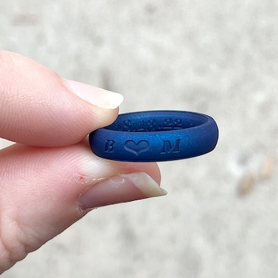 Sky Blue Silicone Ring Women 4mm Womens Light Blue Silicone - Etsy