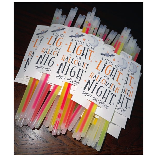 Printable Halloween Glow Stick Holder, A Little Bit of Light for ...