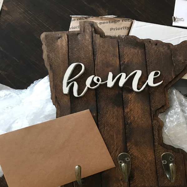 Key Holder for Wall Minnesota Key Hanger Minnesota Key Holder Home ...