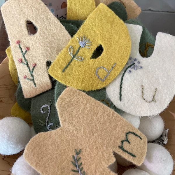 ABC Felt Plush Sewing Pattern, Make Your Own Alphabet Felt Garland ...