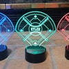 Baseball LED Light, Personalized Night Light, Sport Baseball Night ...