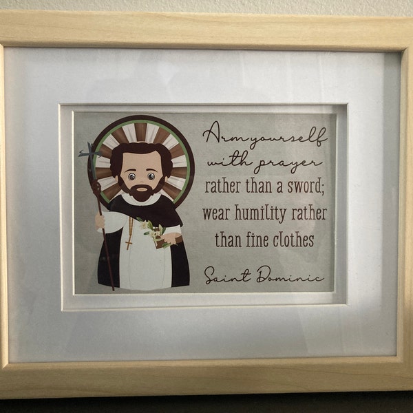 St Dominic Poster Print. Saint Dominic Wall Art Poster. First Communion ...
