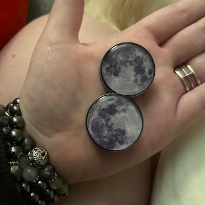 Moon Picture Plugs Gauges 1 1/8, 1 1/4, 1 3/8, 1 1/2 Inch - Etsy