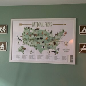 National Parks & Recreation Signs, National Forest Icons, Cabin Decor ...