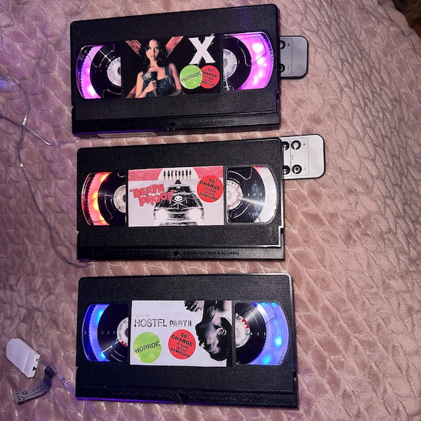 Customizable Orange Horror VHS TAPE Lamp Matching Case. You Can Pick ...