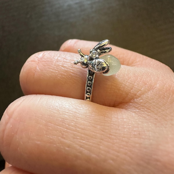 You Light up My Life Lightening Bug Sterling Silver Ring - Etsy