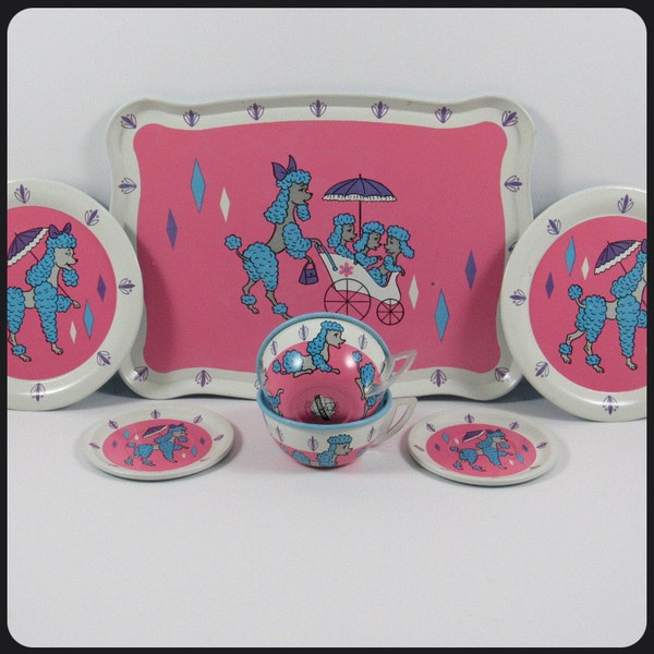 English Aesthetic Movement Child's Toy Tea Plate Red Transferware Mae ...