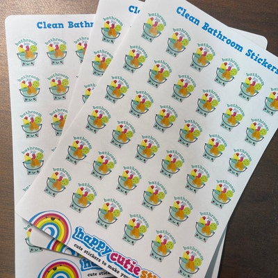 36 Cute Clean Bathroom/shower/chores Planner Stickers - Etsy