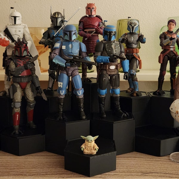 6" Action Figure Hexagon Stands and Risers - STL 3D Print Files Hex - Etsy