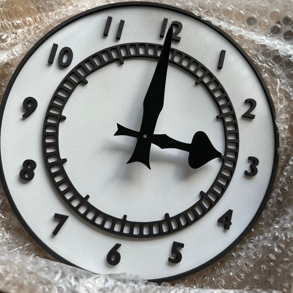 Wooden 3d Effect Clock End Arsenal Clock - Etsy