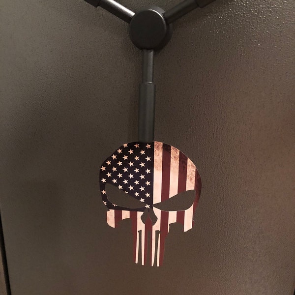 Punisher American Flag Die Cut Vinyl Decal Sticker - Etsy