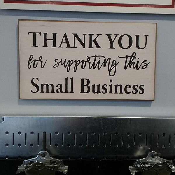 Small Business Sign: Thank You for Supporting Local Shop Display - Etsy
