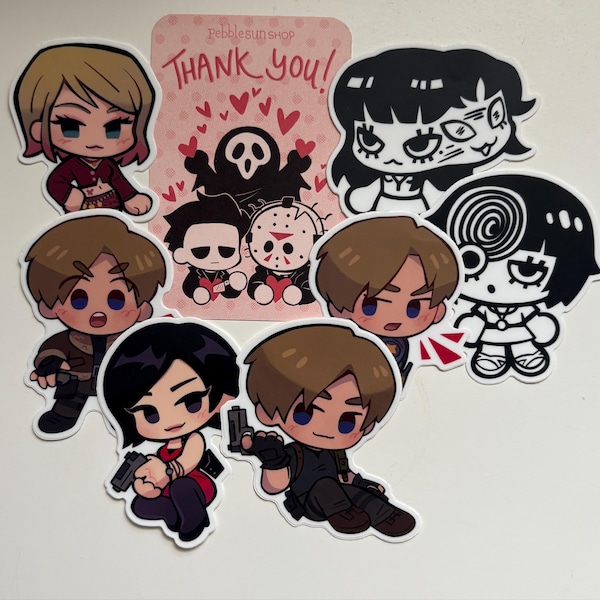 Leon Kennedy | Resident Evil | 3" Matte Vinyl Stickers - Etsy