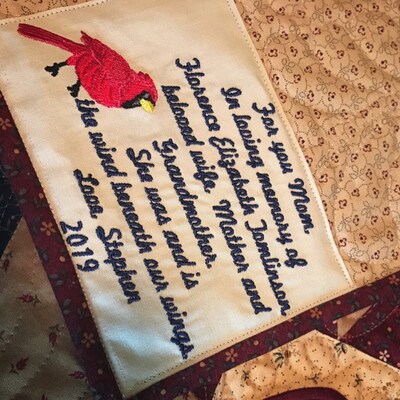 Custom Embroidered Graduation Quilt Label With Stars and - Etsy