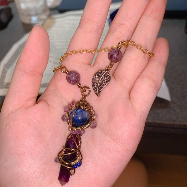 Fidget Wand: Vampire. Garnet, Obsidian, Onyx - Etsy