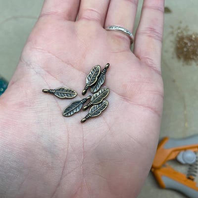 12 Small Paw Print Connectors Charms Bracelet Earring Findings Silver ...