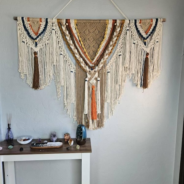 Large Macrame Wall Hanging, Giant Macrame, Handmade Macrame, Woven Wall ...