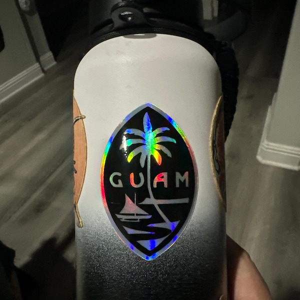 Holographic Guam Seal Sticker - Chamorro Stickers, Guam Stickers, Decal ...