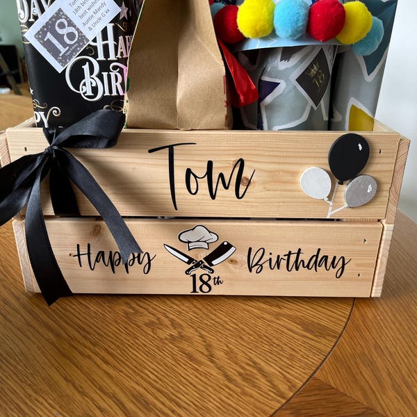 Birthday Crate, Birthday Gift Box, Birthday Hamper, Birthday Gift ...