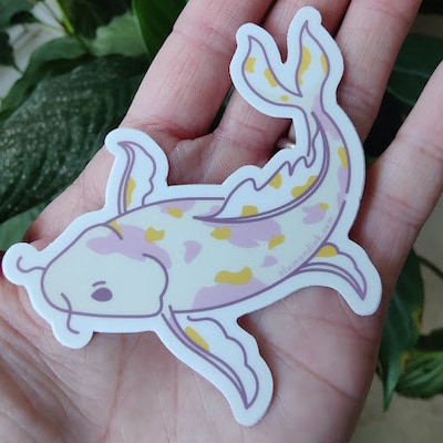 Pink Koi Fish Vinyl Sticker - Etsy UK