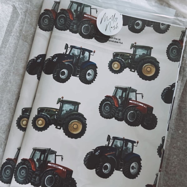 Tractor Wrapping Paper - Etsy