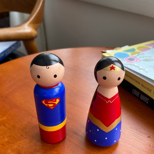 Frozen Peg Doll Set | Elsa | Anna | Olaf | Kristoff | Sven - Etsy