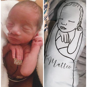 Custom Life-size Baby Pillow Keepsake With Picture - Etsy