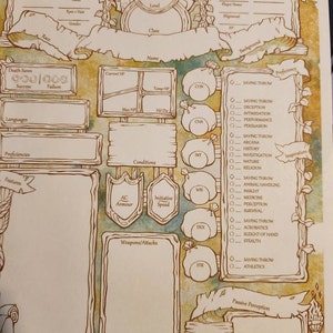 Form-fillable Sunlit Character Sheets - Etsy Canada