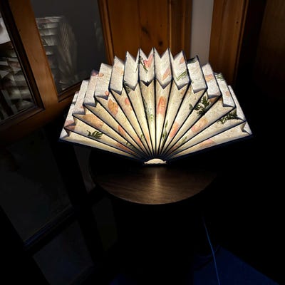 Handmade Paper Foldable Lamp, Unique Bedside Night Light, Decorative ...