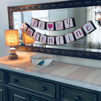 VALENTINES DAY BANNER, Valentines Day Decoration, Be My Valentine ...