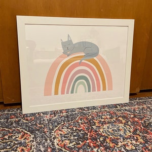 Cute Sleeping Kitty Cat Digital Download Printable Wall Art, Girls ...