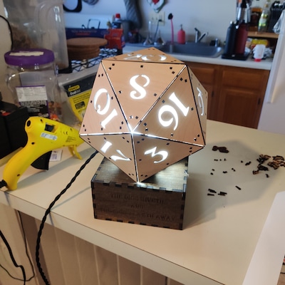 D20 Lamp Laser Cut FILE ONLY SVG Cut File Laser Cut Vector Dungeons and ...