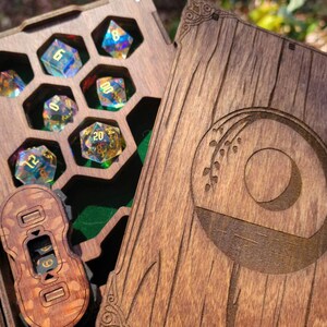 D&D Player Companion Box Dnd Spell Book Dungeon Case Wood Dnd Dice Box ...