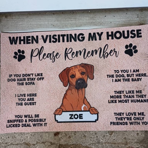 Personalized Dog Door Sign, Custom Dog Door Hanger, Dog Lover Gifts ...