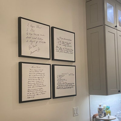 Personalized Recipe for Wall Family Recipe Sign Recipe Handwriting ...