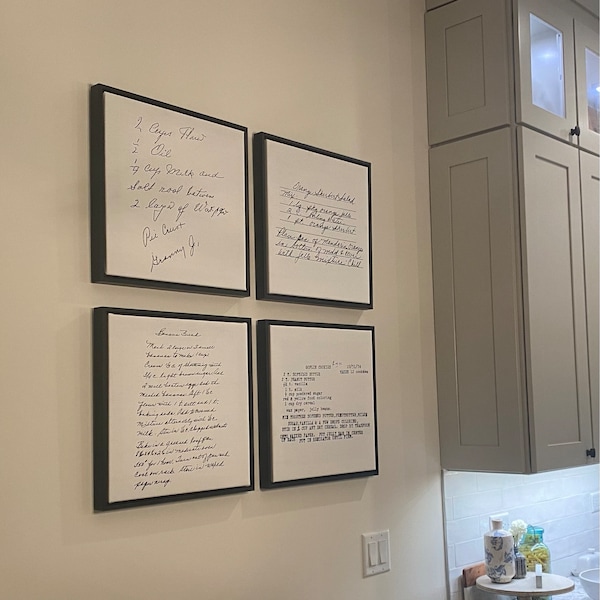 Personalized Recipe for Wall | Family Recipe Sign | Recipe Handwriting ...