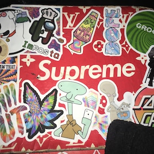 10-200 PCS Vinyl Waterproof Weed Stickers for Adults Cool Funny DIY ...