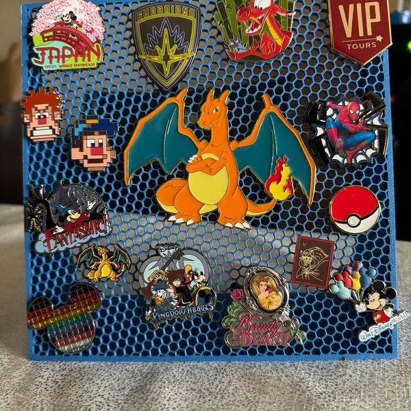 Enamel Pin Display for Desktop and Shelving Pin Board for Enamel Pin ...